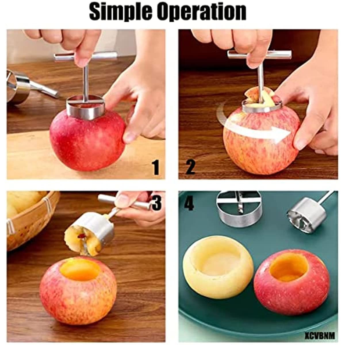 2pcs Apple Corer Tool 304 Stainless Steel Multifunction Apple Pear Core Separat