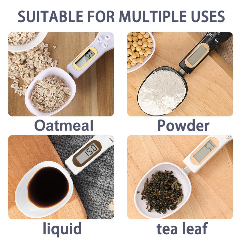 LCD Digital Kitchen Scale Electronic Cooking Food Weight Measuring Spoon 500g 0